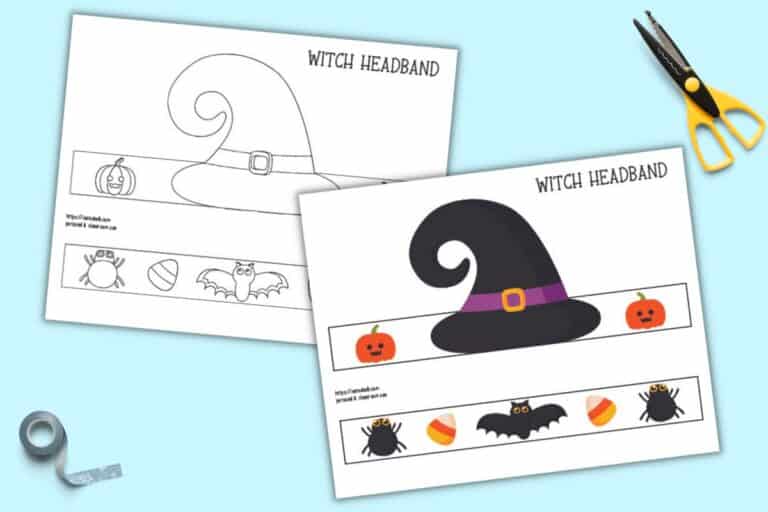 Free Printable Witch Hat Headband Craft - The Artisan Life