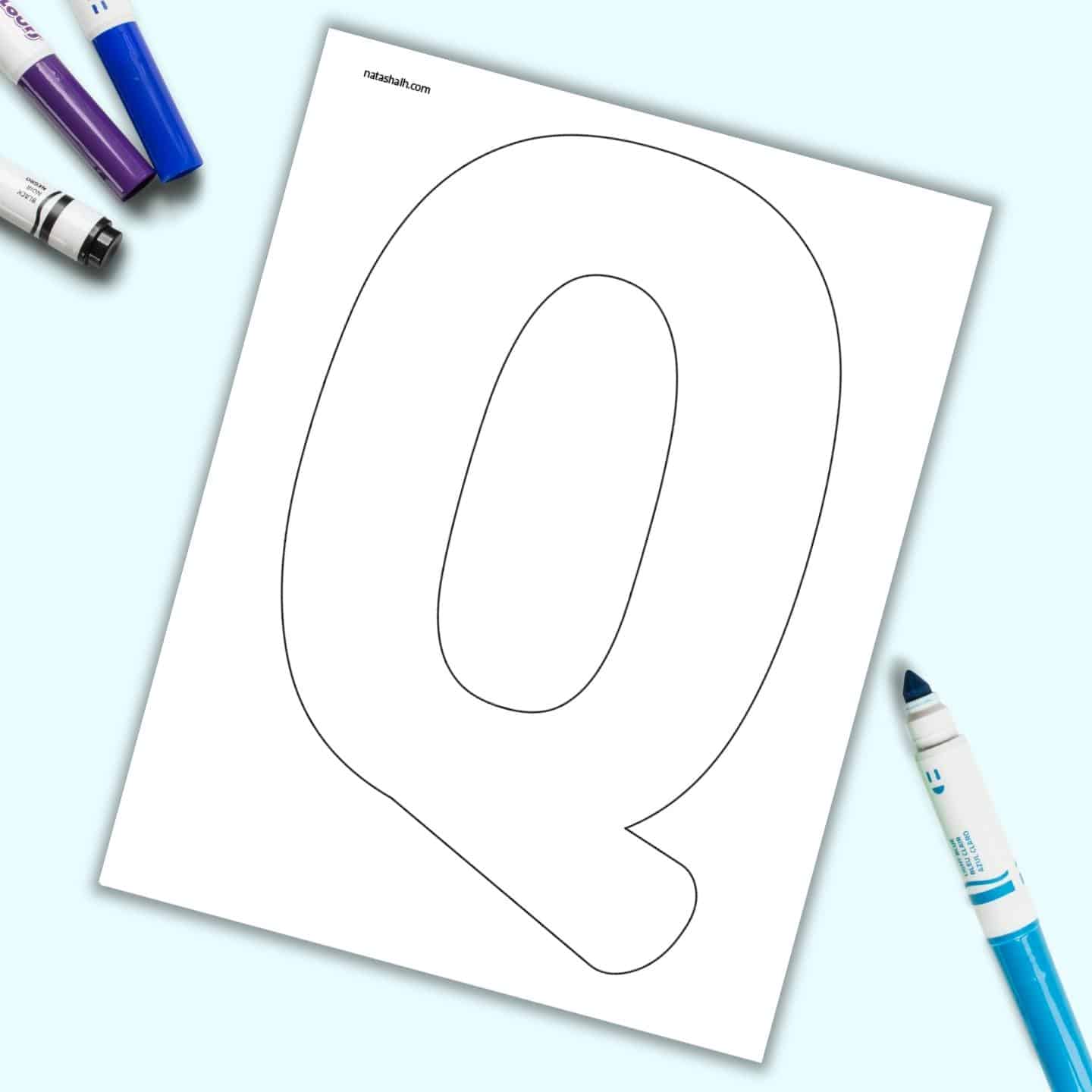 Free Printable Bubble Uppercase Letter Q The Artisan Life Free Printable Bubble Uppercase Letter Q The Artisan Life