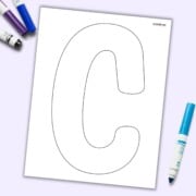 Free Printable Uppercase Bubble Letters - The Artisan Life