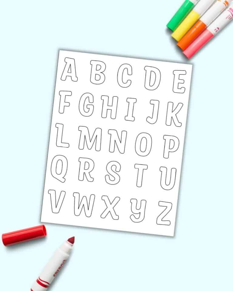 Free Printable Uppercase Bubble Letters Alphabet - The Artisan Life