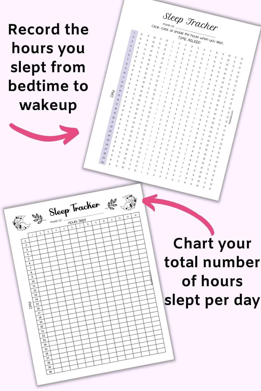 Free Printable Sleep Tracker Templates - The Artisan Life