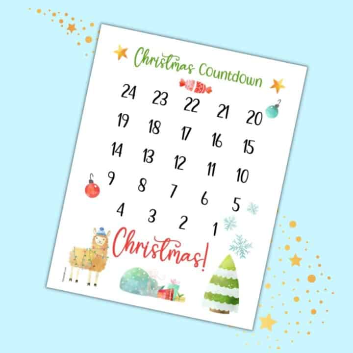 Free Santa's Beard Christmas Countdown Calendar Printable - The Artisan ...