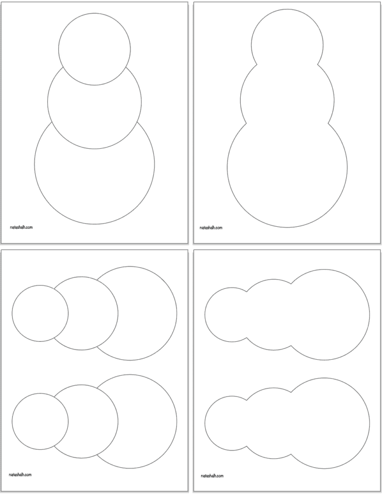 Free Printable Snowman Templates - The Artisan Life