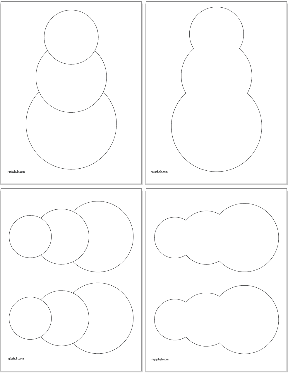 Free Printable Snowman Templates - The Artisan Life