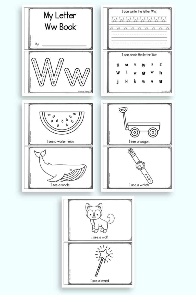 Free Printable Letter W Book - The Artisan Life