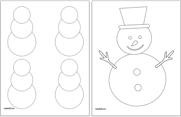 Free Printable Snowman Templates - The Artisan Life