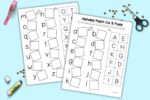Free Printable Alphabet Matching Cut and Paste - The Artisan Life