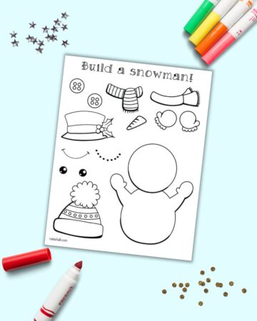 Free Build a Snowman Printable (Cute & Paste Snowman Activity) - The ...