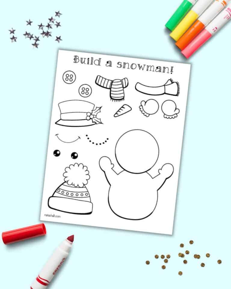 Free Build a Snowman Printable (Cute & Paste Snowman Activity) - The ...
