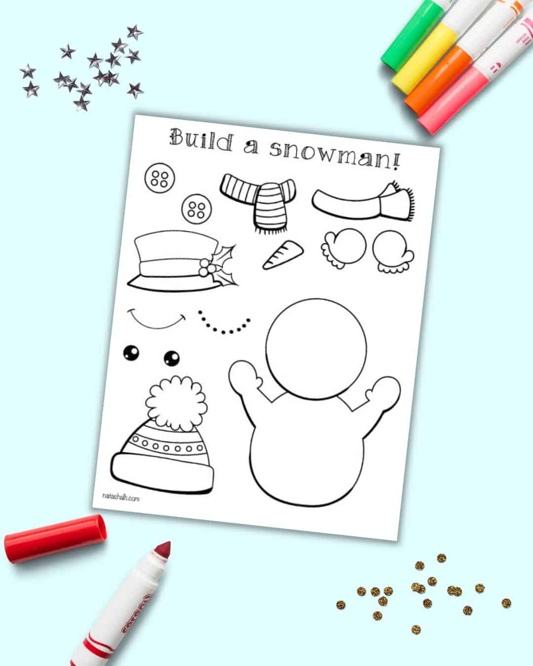 Free Build a Snowman Printable (Cute & Paste Snowman Activity) - The ...