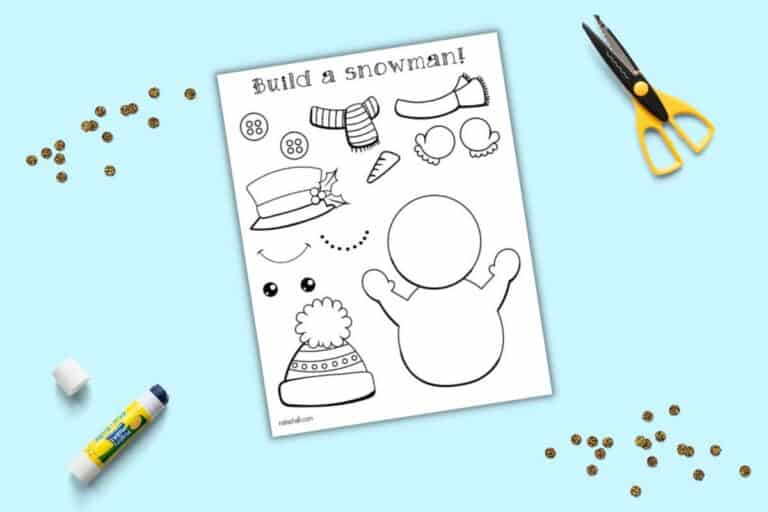 Free Build a Snowman Printable (Cute & Paste Snowman Activity) - The ...