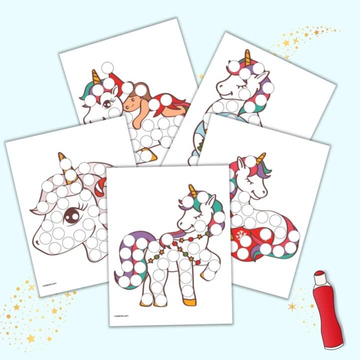 Free Printable Unicorn Do a Dot Pages (no-prep fun for toddlers ...