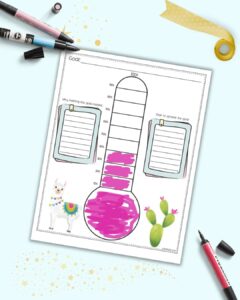 Free Printable Thermometer Goal Tracker Template - The Artisan Life