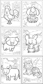 Free Printable Chinese Zodiac Animals Coloring Pages for Kids - The ...
