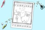 Free Printable February Cut and Paste - The Artisan Life
