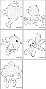 Spring Dot Painting Pages - The Artisan Life