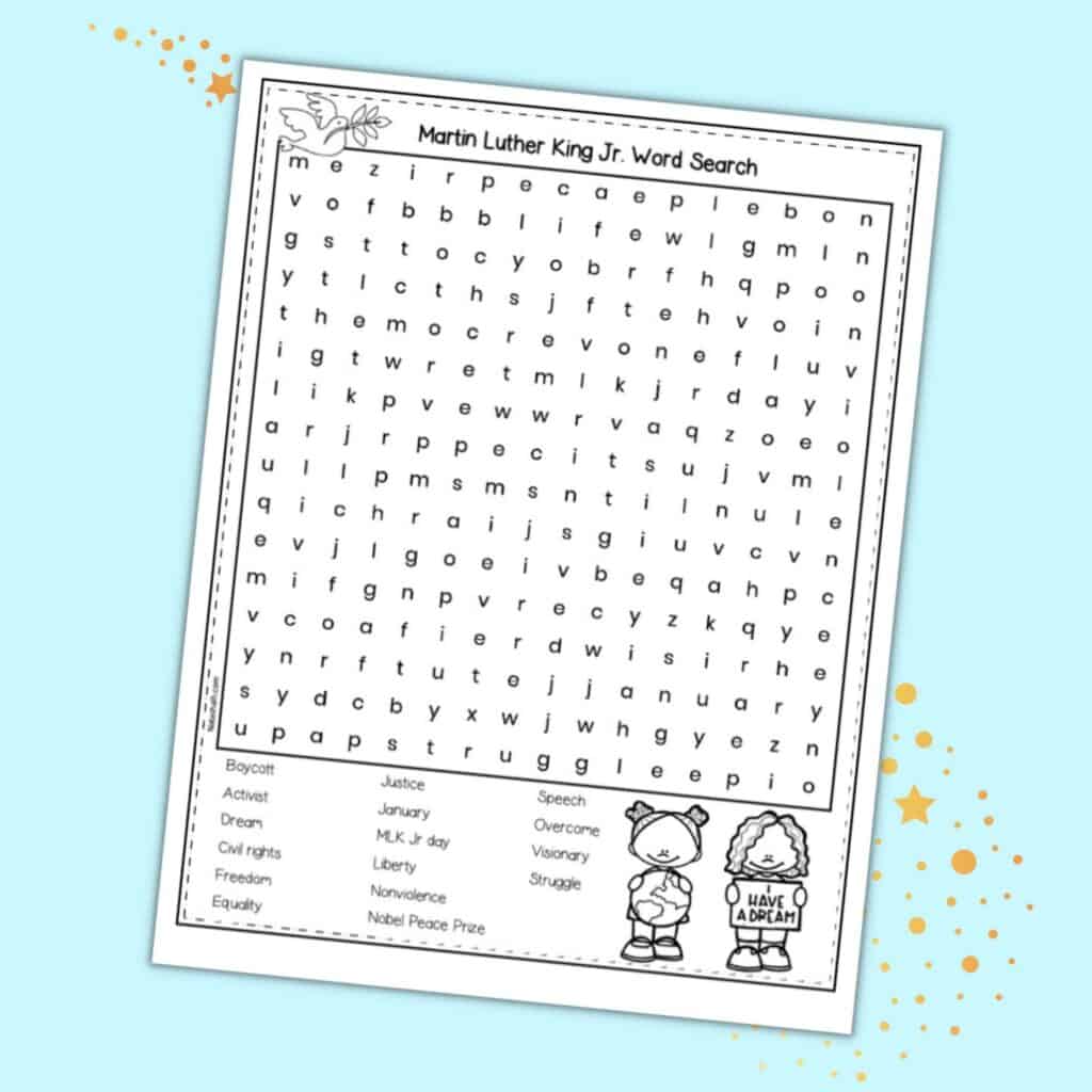 Free September Word Search Printable for Kids - The Artisan Life