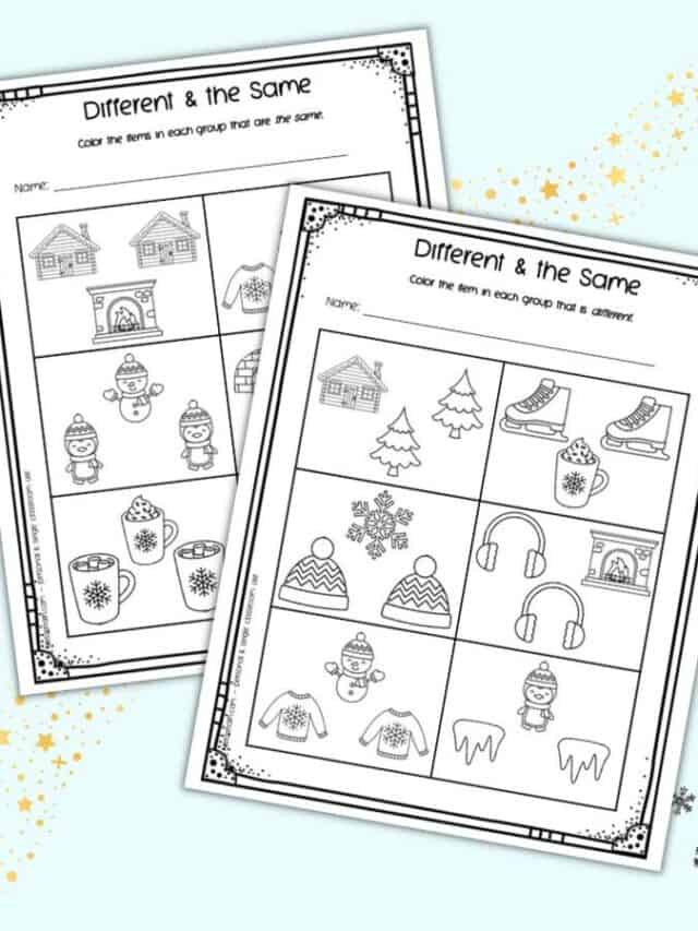 Free Printable Preschool Worksheets - The Artisan Life