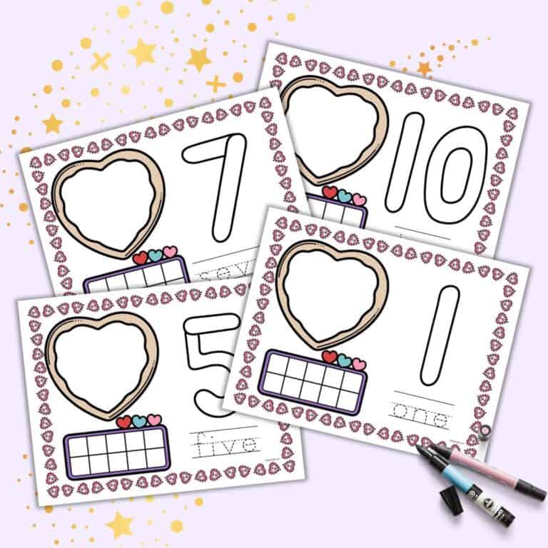 Free Printable Number Chart 1 - 20 for Kindergarten - The Artisan Life