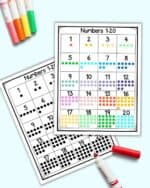 Free Printable Number Chart 1 - 20 for Kindergarten - The Artisan Life