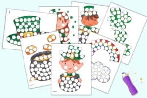 Free Printable Color St. Patrick's Day Dot Marker Pages - The Artisan Life