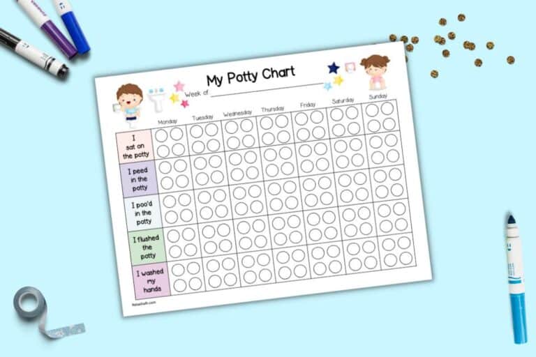 Free Printable Potty Training Chart - The Artisan Life