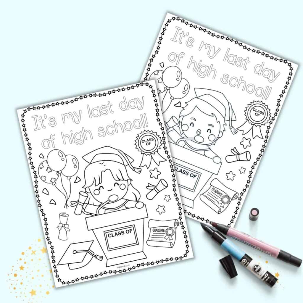 Last Day of School Coloring Pages - The Artisan Life