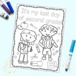Free Printable Last Day of Second Grade Coloring Page - The Artisan Life