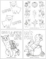Ridiculously Cute Llama Coloring Pages (for kids & teens) - The Artisan ...