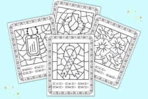 Free Printable Memorial Day Color by Number - The Artisan Life