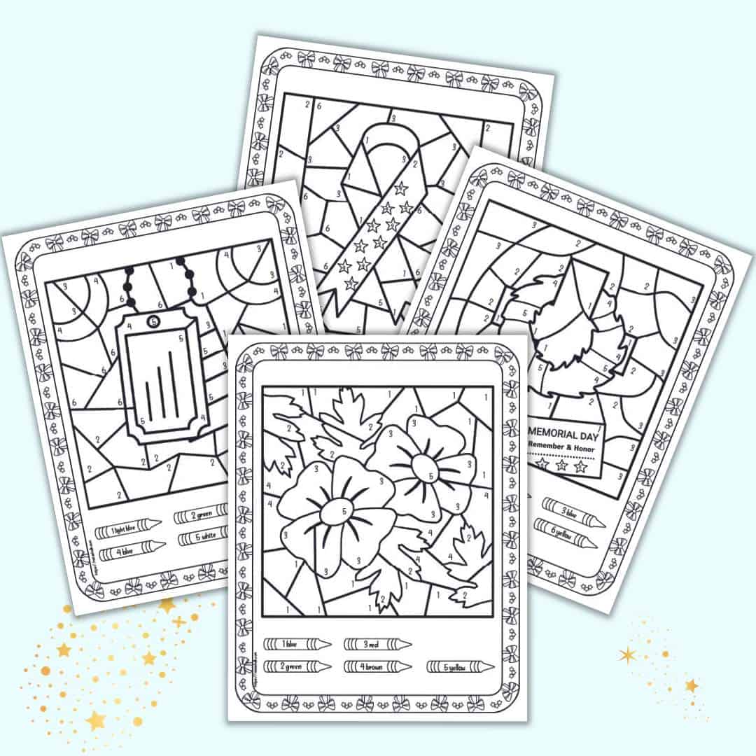Free Printable Memorial Day Color By Number The Artisan Life