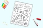 Free Printable Best Dad Ever Coloring Page - The Artisan Life