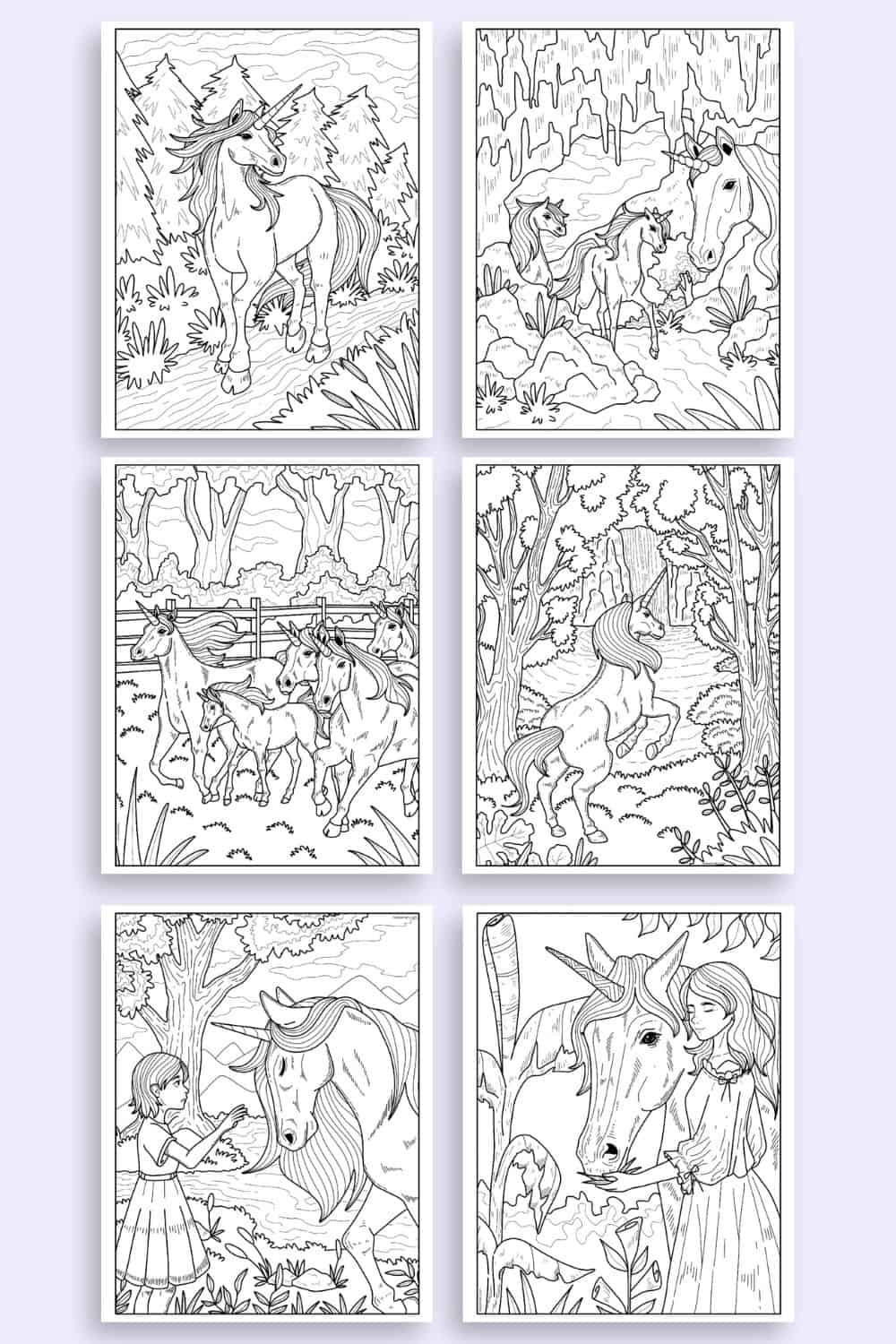 Free Printable Realistic Unicorn Coloring Pages - The Artisan Life
