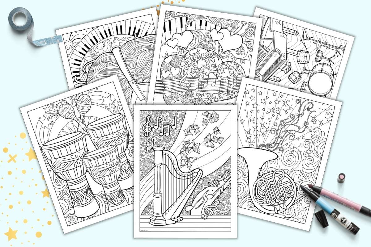 Free Printable Music Coloring Pages - The Artisan Life