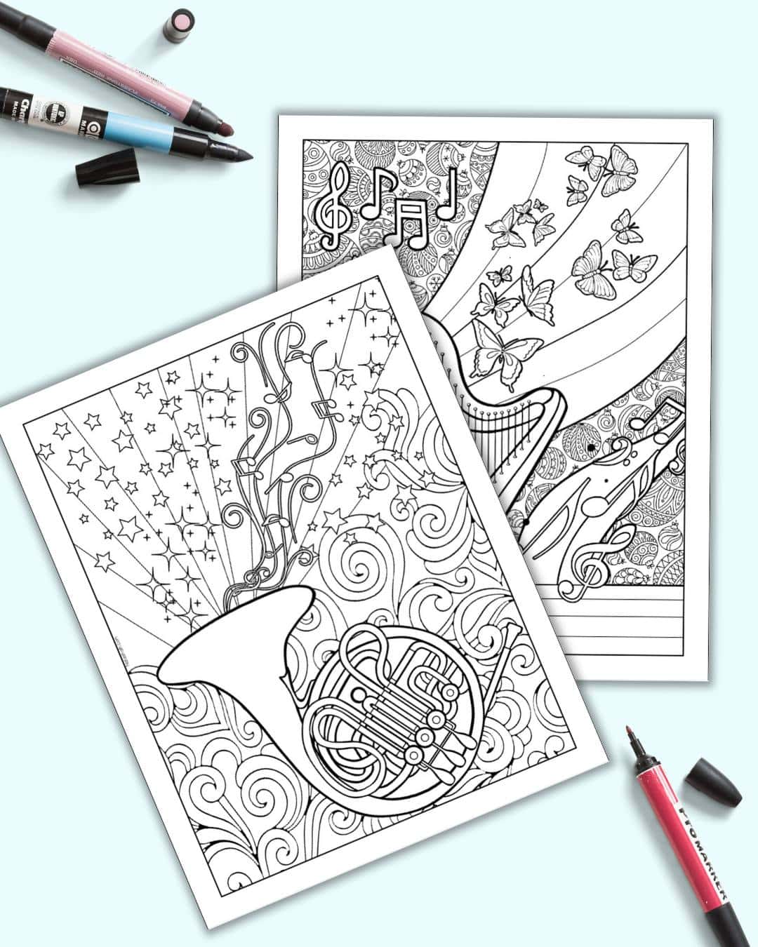 Free Printable Music Coloring Pages - The Artisan Life