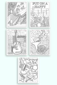 Free Printable Music Coloring Pages - The Artisan Life