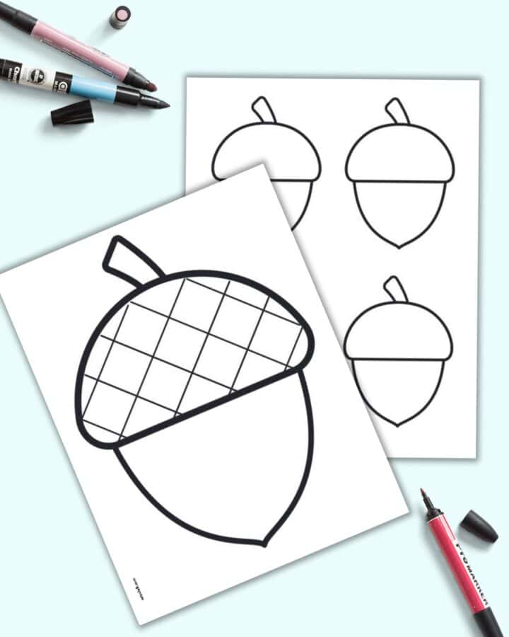 Free Printable Acorn Templates - The Artisan Life