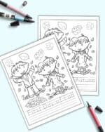 Free Printable First Day of Fall Worksheets - The Artisan Life