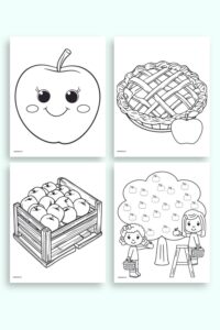 Free Printable Fall Apple Coloring Pages - The Artisan Life