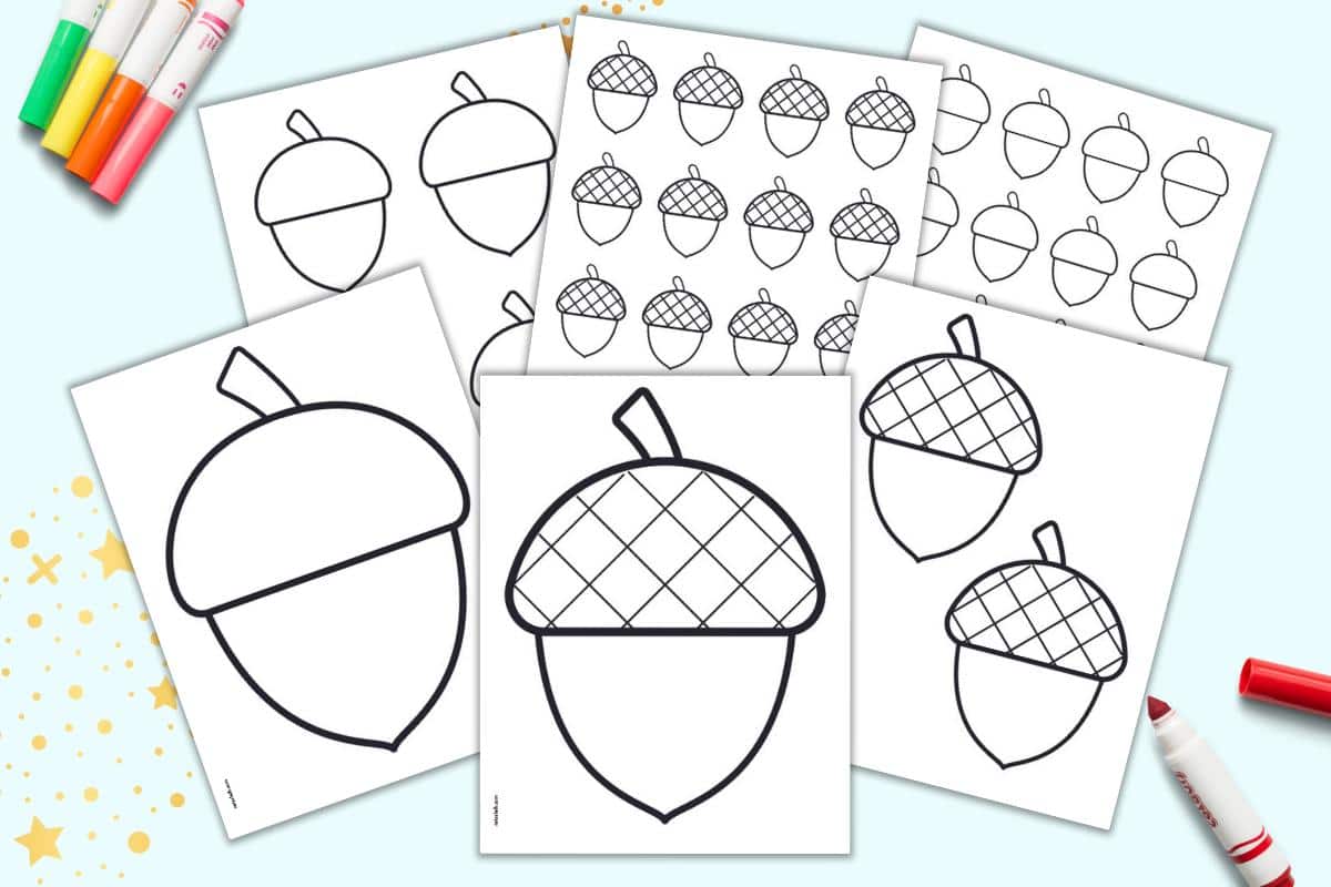 Free Printable Acorn Templates - The Artisan Life
