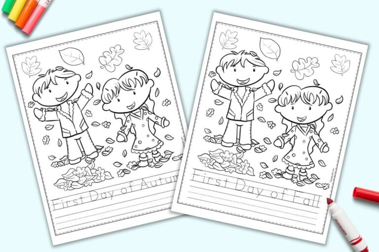Free Printable First Day of Fall Worksheets - The Artisan Life