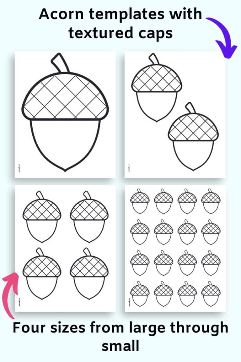 Free Printable Acorn Templates - The Artisan Life