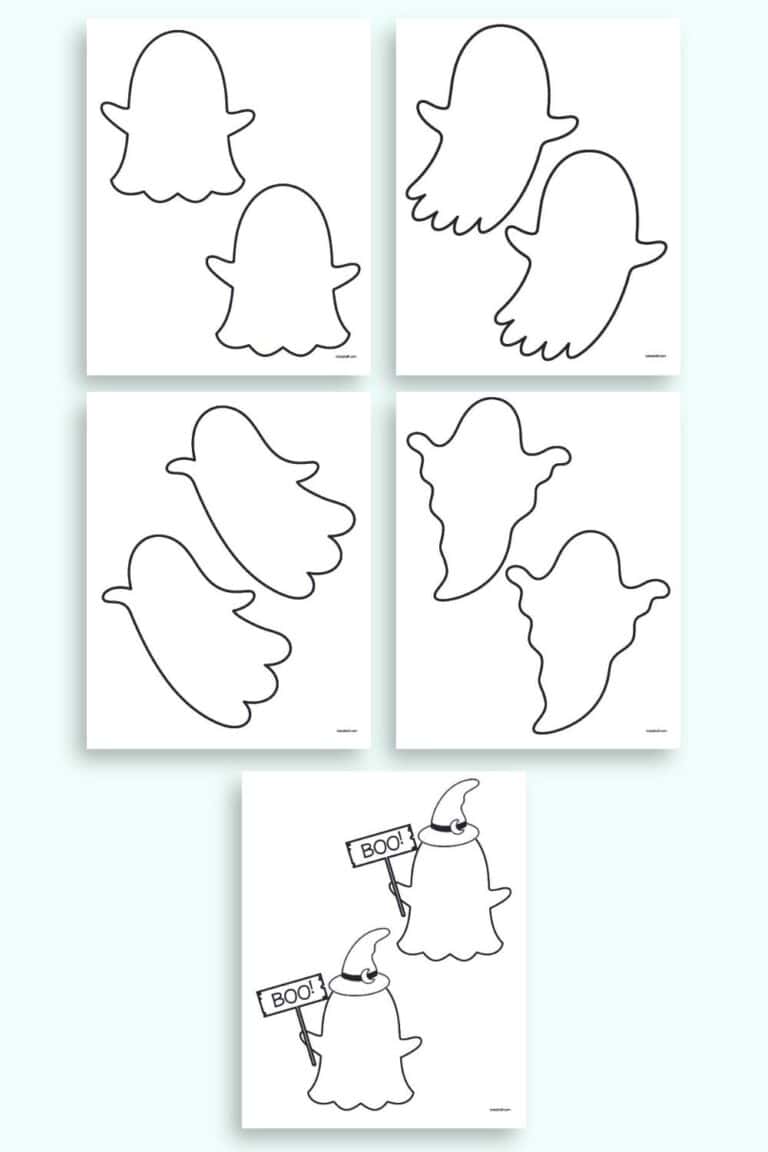 Free Halloween Ghost Printable Templates - The Artisan Life