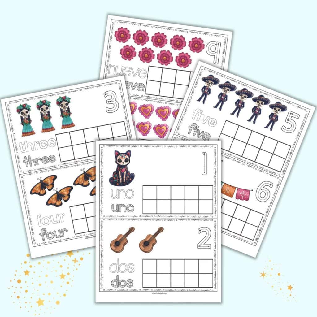 Free Printable Day of the Dead Fine Motor Worksheets - The Artisan Life