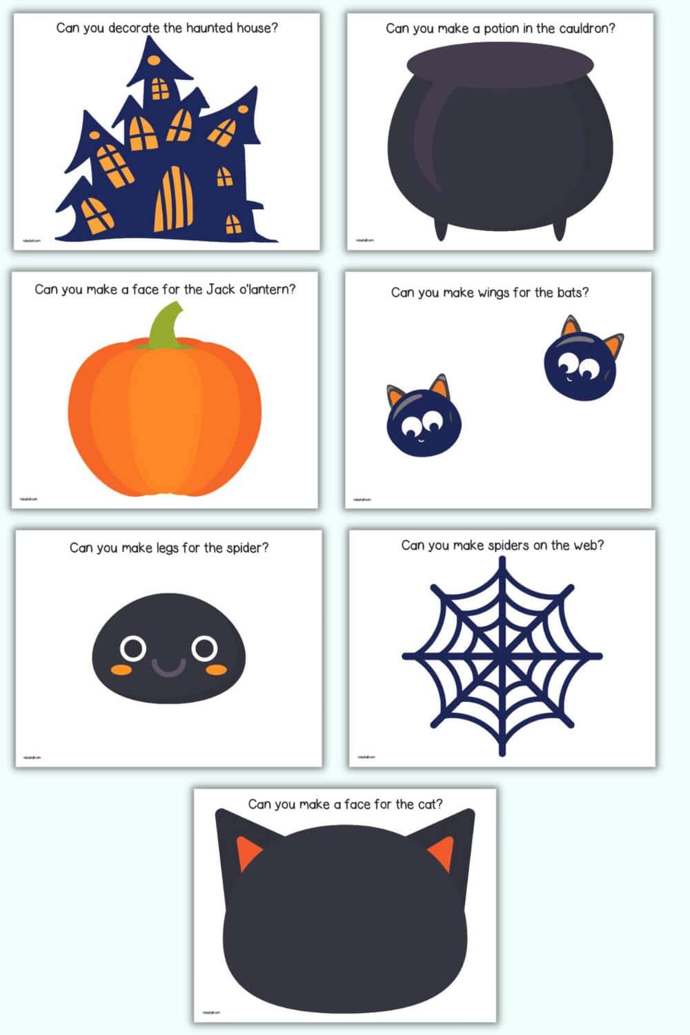 Halloween Playdough Mats Free Printable - The Artisan Life