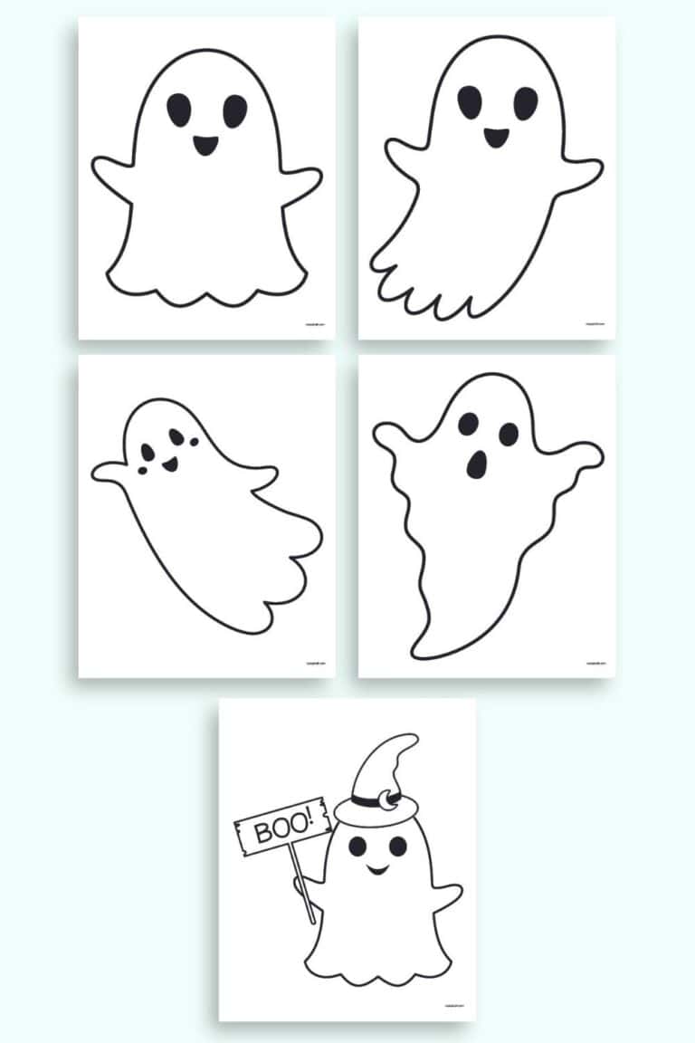 Free Halloween Ghost Printable Templates - The Artisan Life