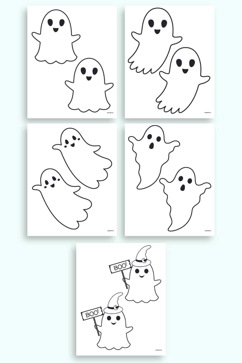 Free Halloween Ghost Printable Templates - The Artisan Life