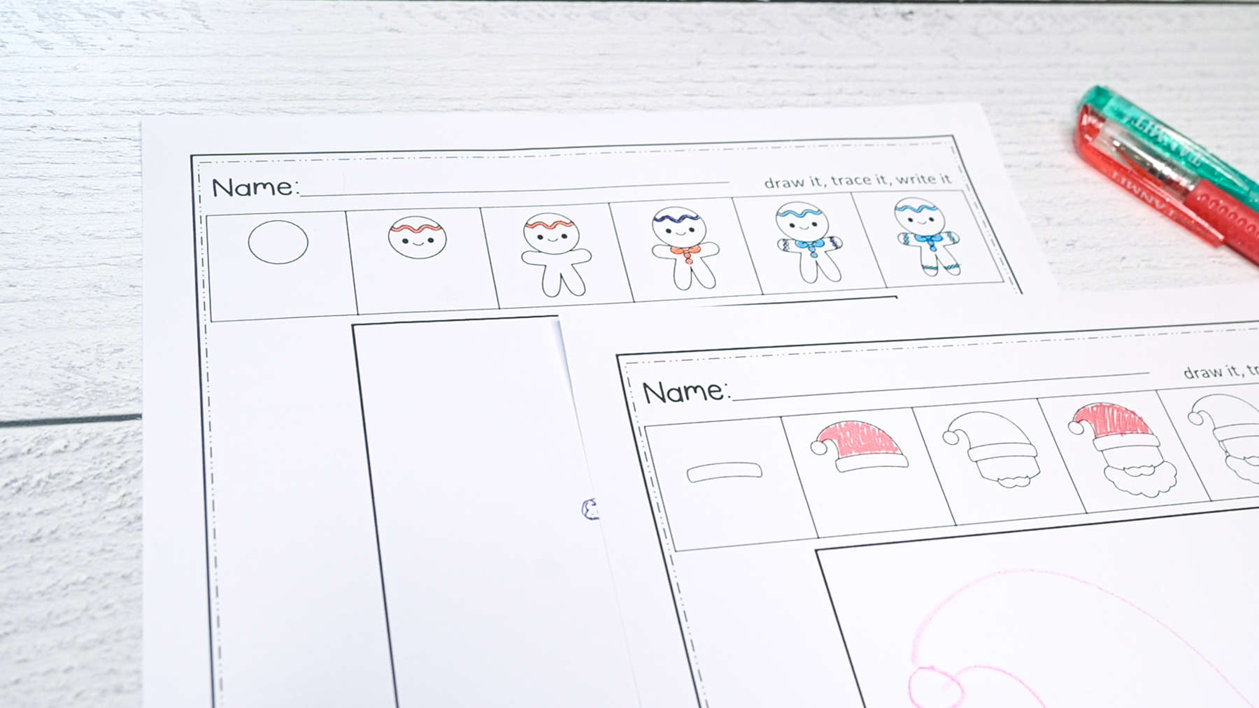 Free Printable Directed Drawing for Kids - Christmas - The Artisan Life