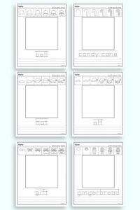 Free Printable Directed Drawing for Kids - Christmas - The Artisan Life