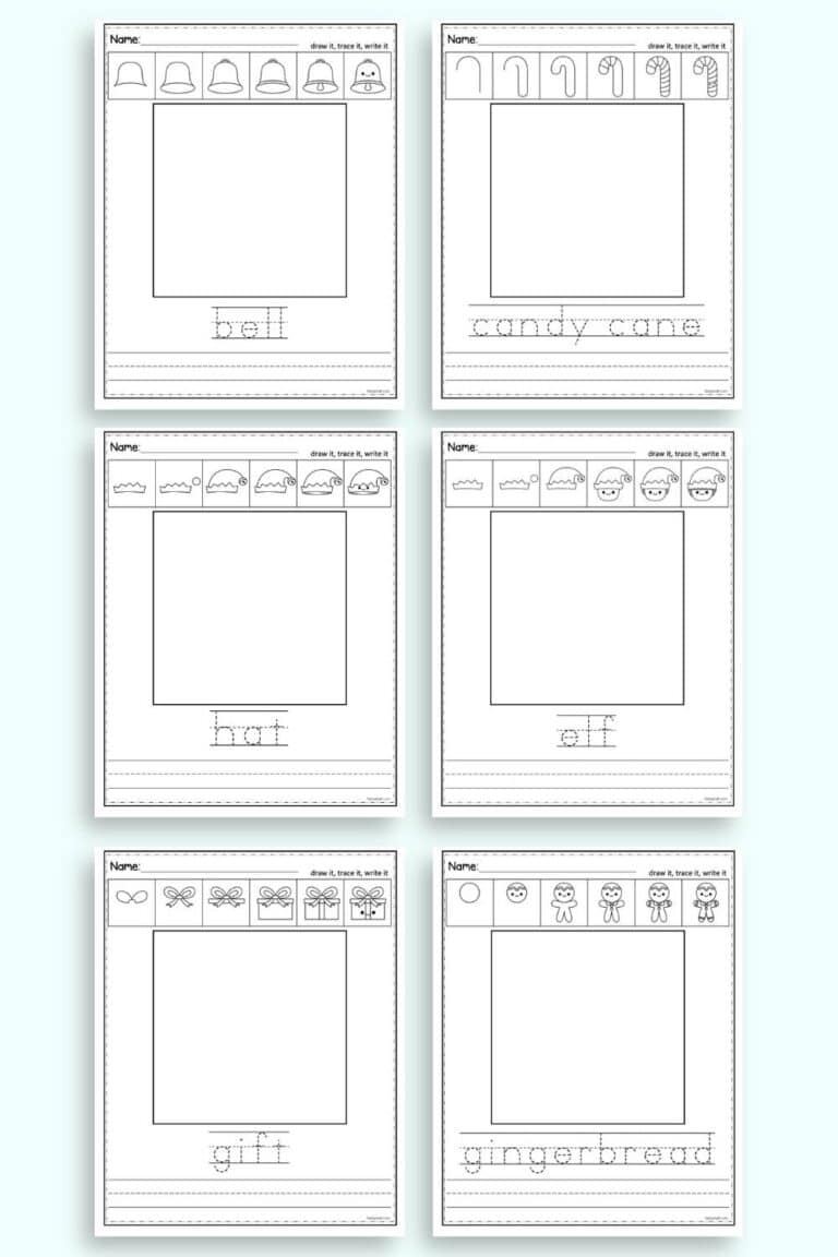 Free Printable Directed Drawing for Kids - Christmas - The Artisan Life